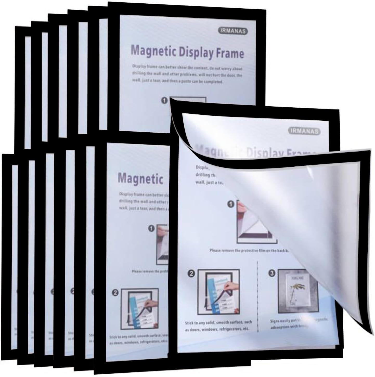 Amazon.com: 32 Pieces 8 x 11.5 Inch Magnetic Sign Holder Magnetic ...