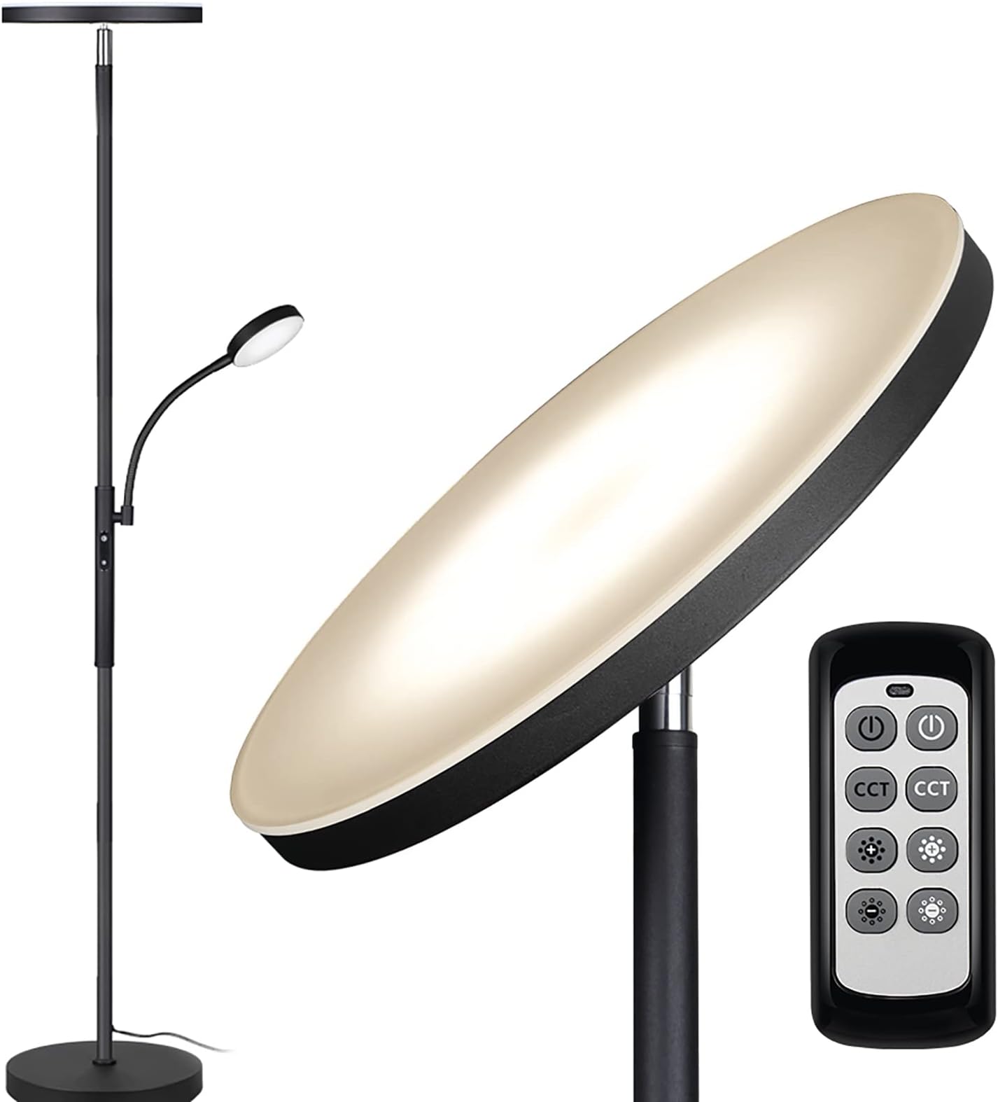 LED Floor Lamp, 18W Super Bright Floor Lamp for Living Room, Adjustable ...