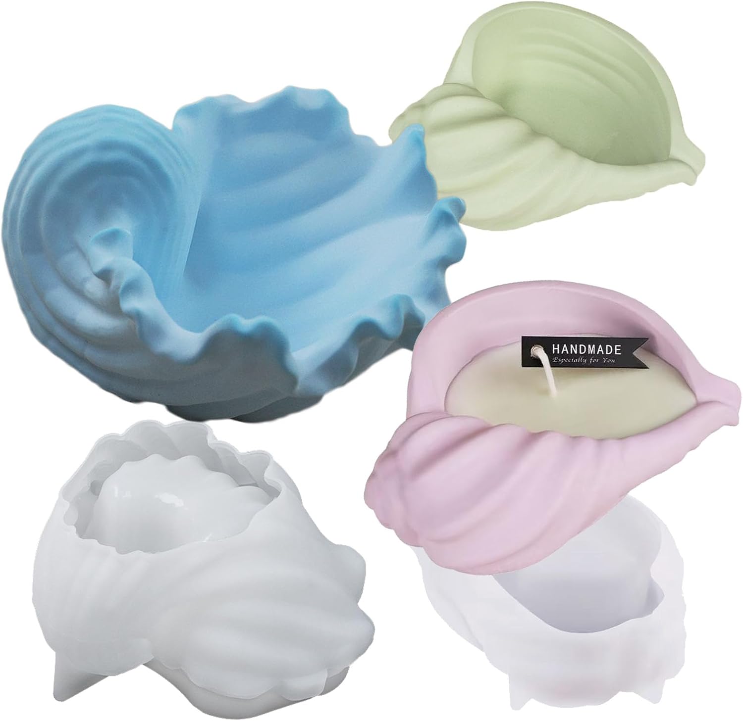Amazon.com: WeareResin 2 Set of Conch Sea Shell Resin Storage Mold ...