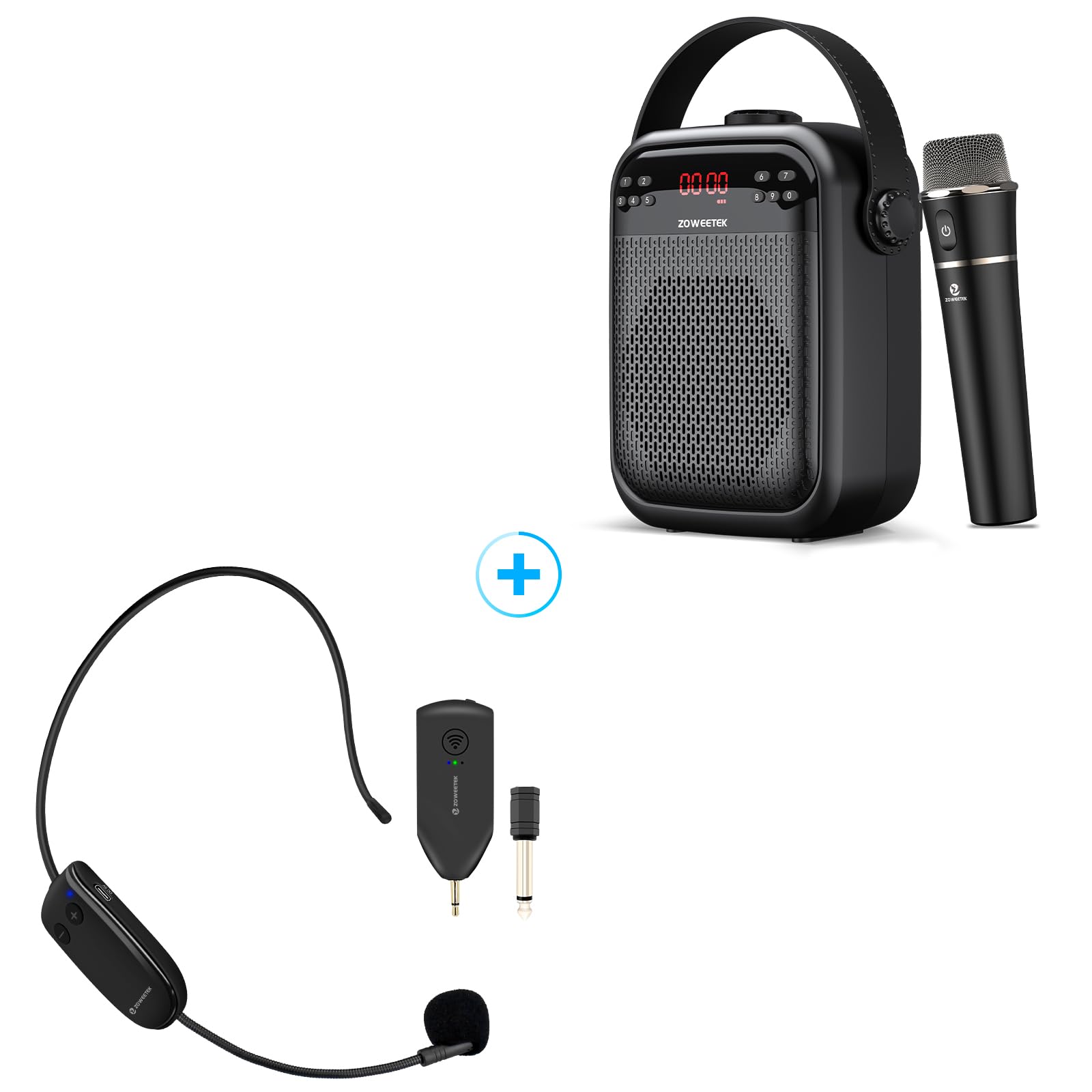 Amazon.com: ZOWEETEK Voice Amplifier with Wireless Microphone : Musical ...