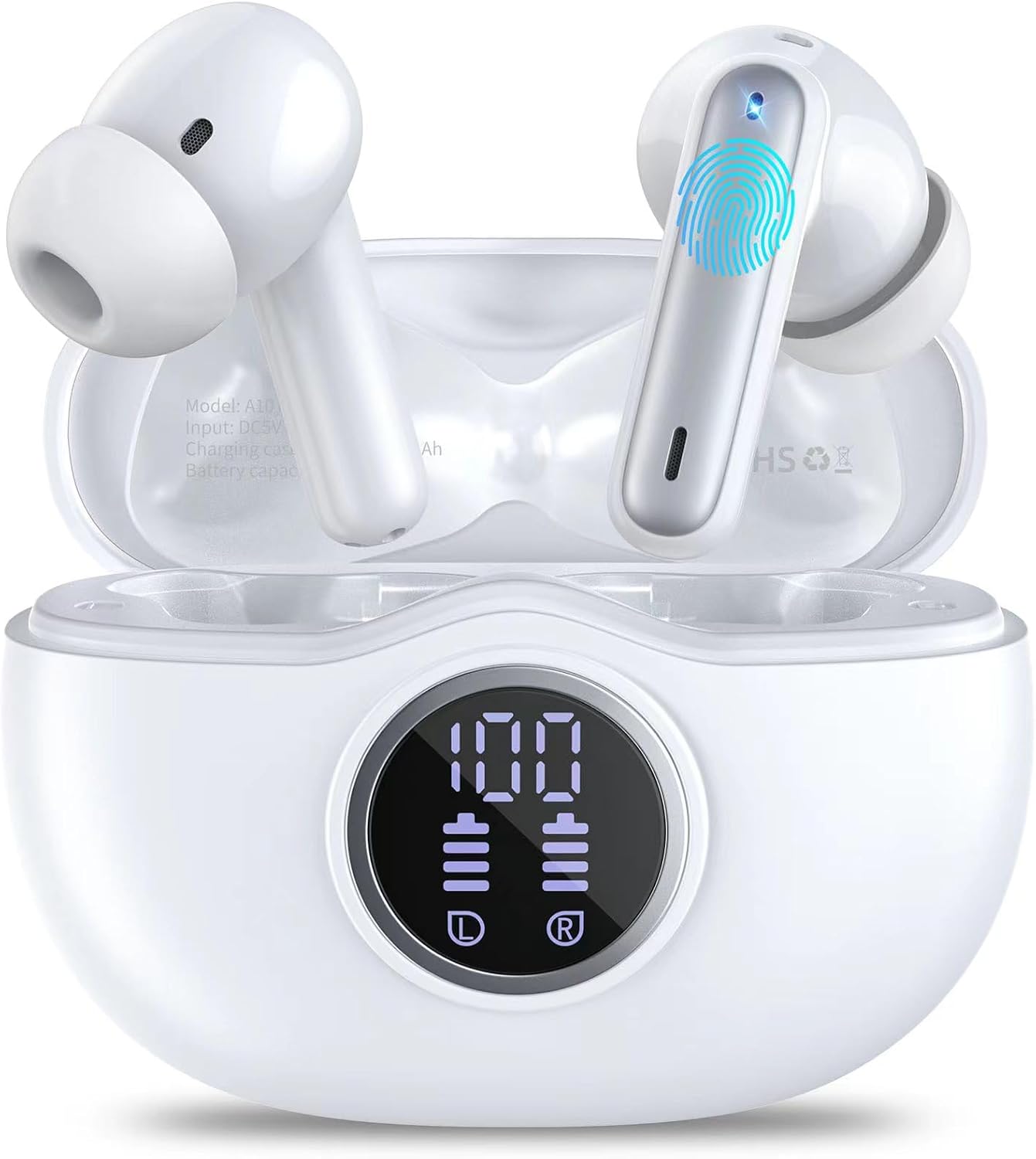 Amazon.com: HKERR Wireless Earbuds, Bluetooth 5.3 Headphones with 4 ...