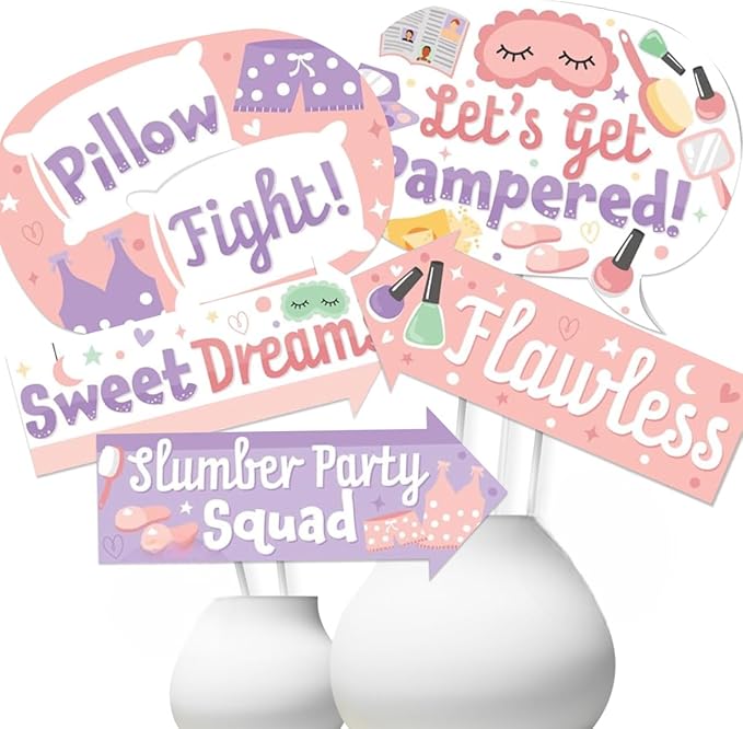 Amazon.com: Big Dot of Happiness Funny Pajama Slumber Party - Girls ...