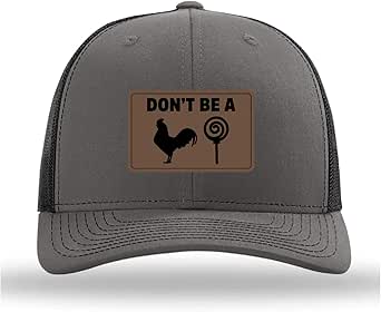 Amazon.com: Don't Be a Cock Sucker Hat, Gag Vegan Leather Patch Cap ...
