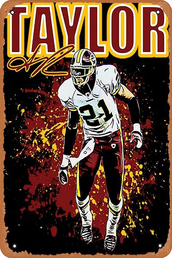 Amazon.com: muecddoa Sean Taylor Poster Metal Tin Sign 8" x 12" Vintage ...