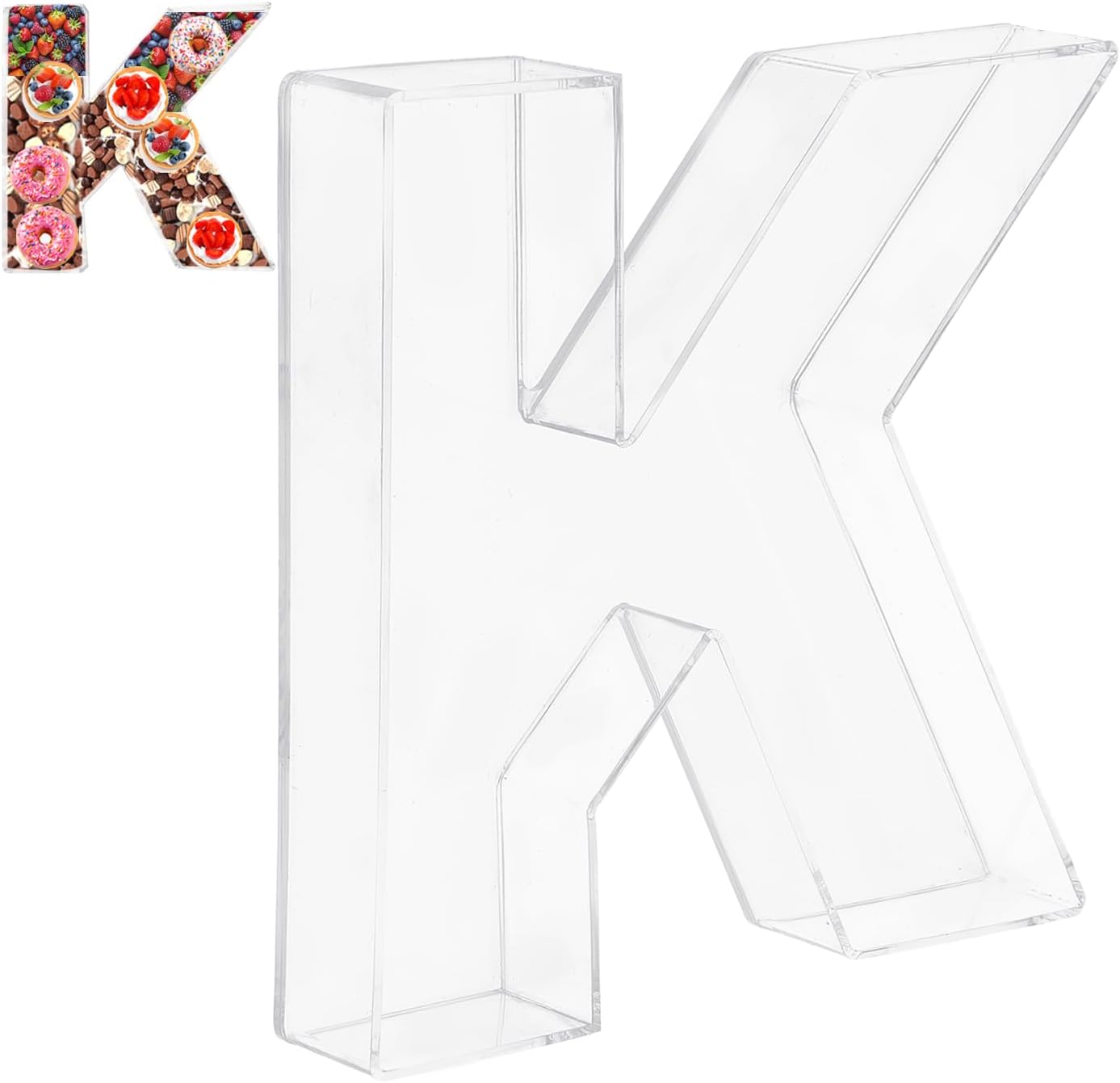 Amazon.com: PATIKIL 10" Acrylic Letter Box K, Reusable Display Fillable ...