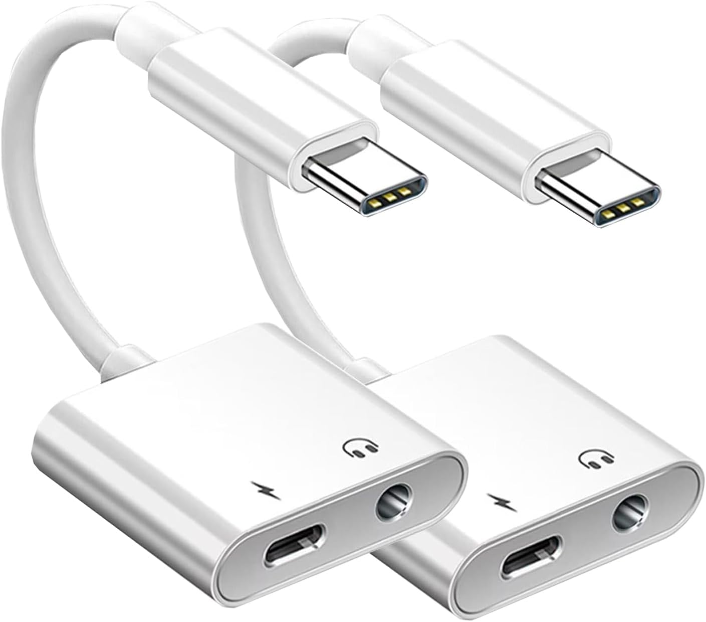 Amazon.com: LecLooc USB C Splitter for iPhone 15, Dual USB C Audio and ...