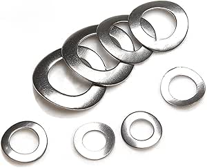 Amazon.com: EVALYX Xuhuhu-Flat Washers 100Pcs M2 M2.5 M3 M4 M5 M6 M8 304 Stainless Steel Curved ...