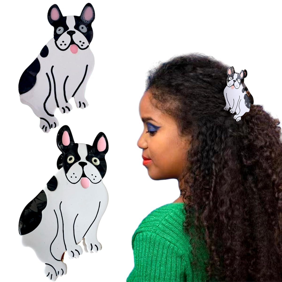 Amazon.com : 2 PCS Dog Hair Claw Clips Cute Small Hairpins for Women ...