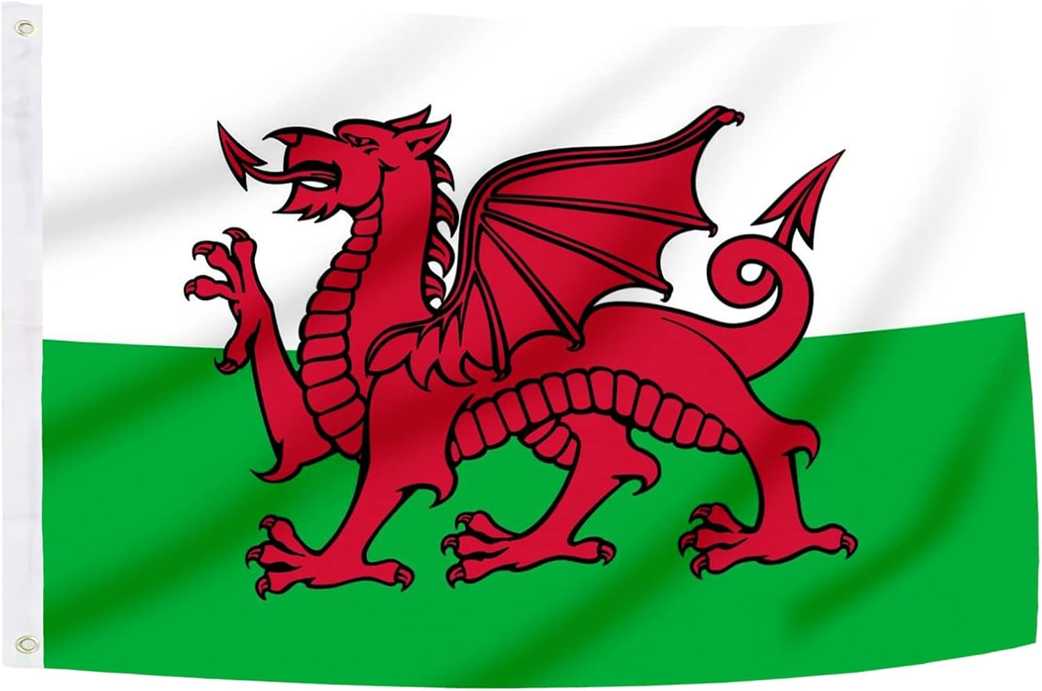 5x3Ft Wales Flag - Durable Welsh National Flag with 2 Metal Eyelets for ...