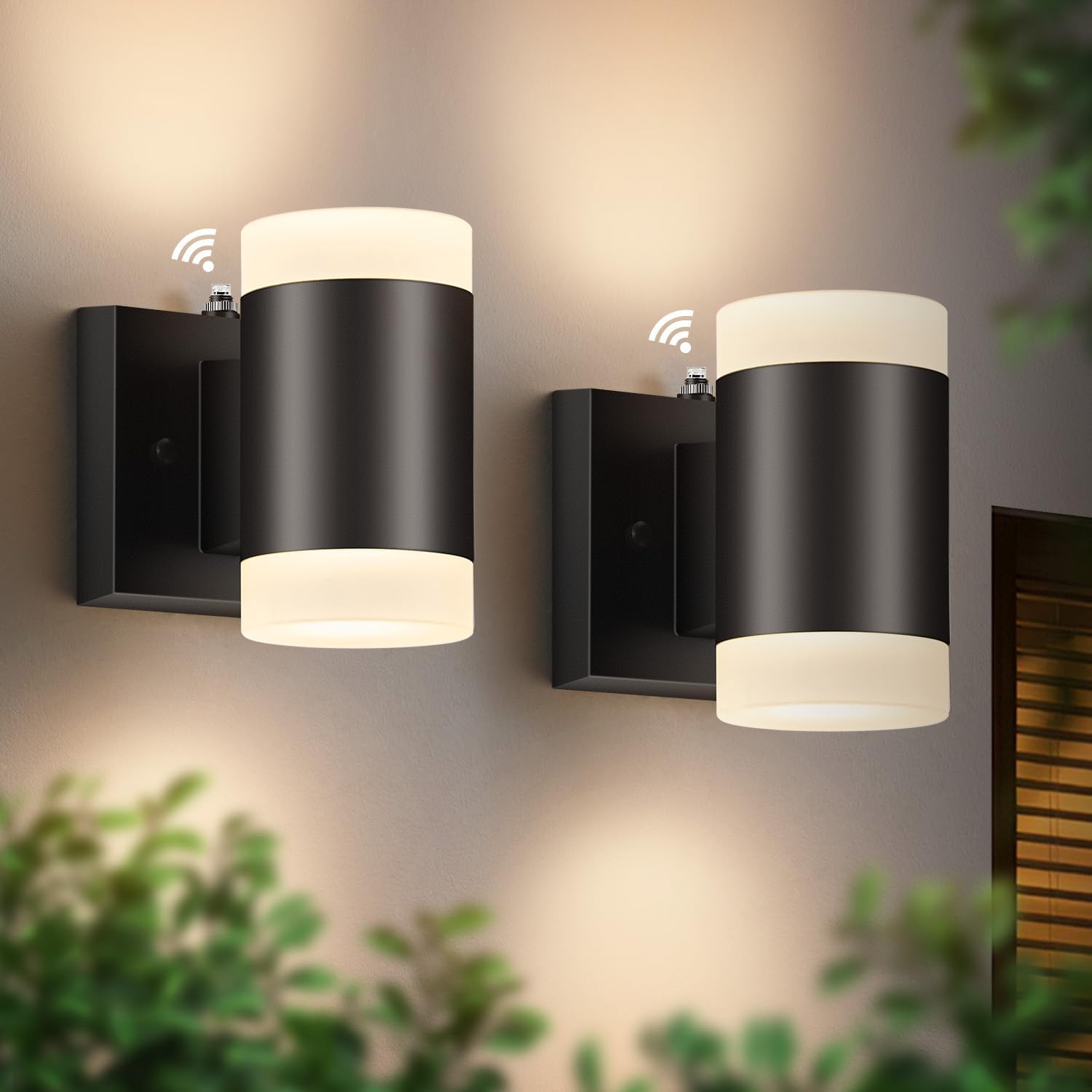 VIANIS LED Cylinder Outdoor Wall Lights, Dusk to Dawn Outdoor Light Fixture for House, Exterior ...