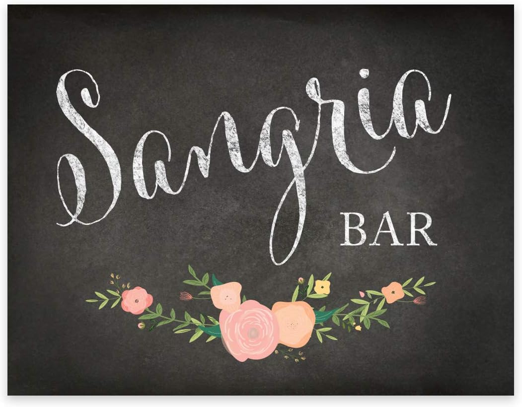 Amazon.com: Andaz Press Wedding Party Signs, Chalkboard Pink Coral ...