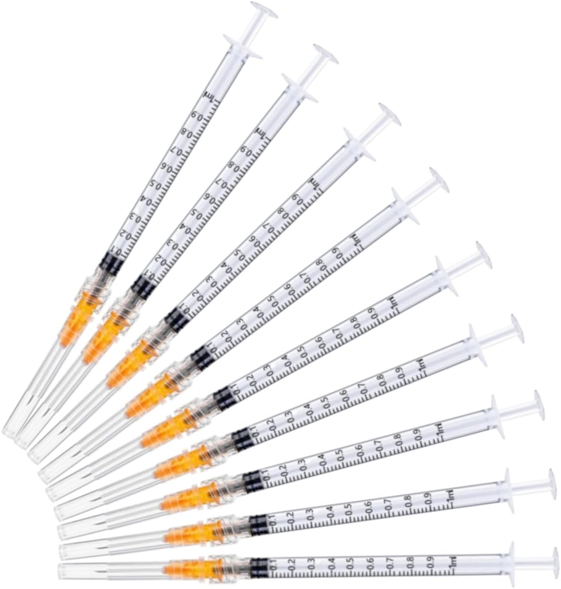 Amazon.com: Generic 100 Pack, 1mL Tuberculin Syringes with Needle Luer ...