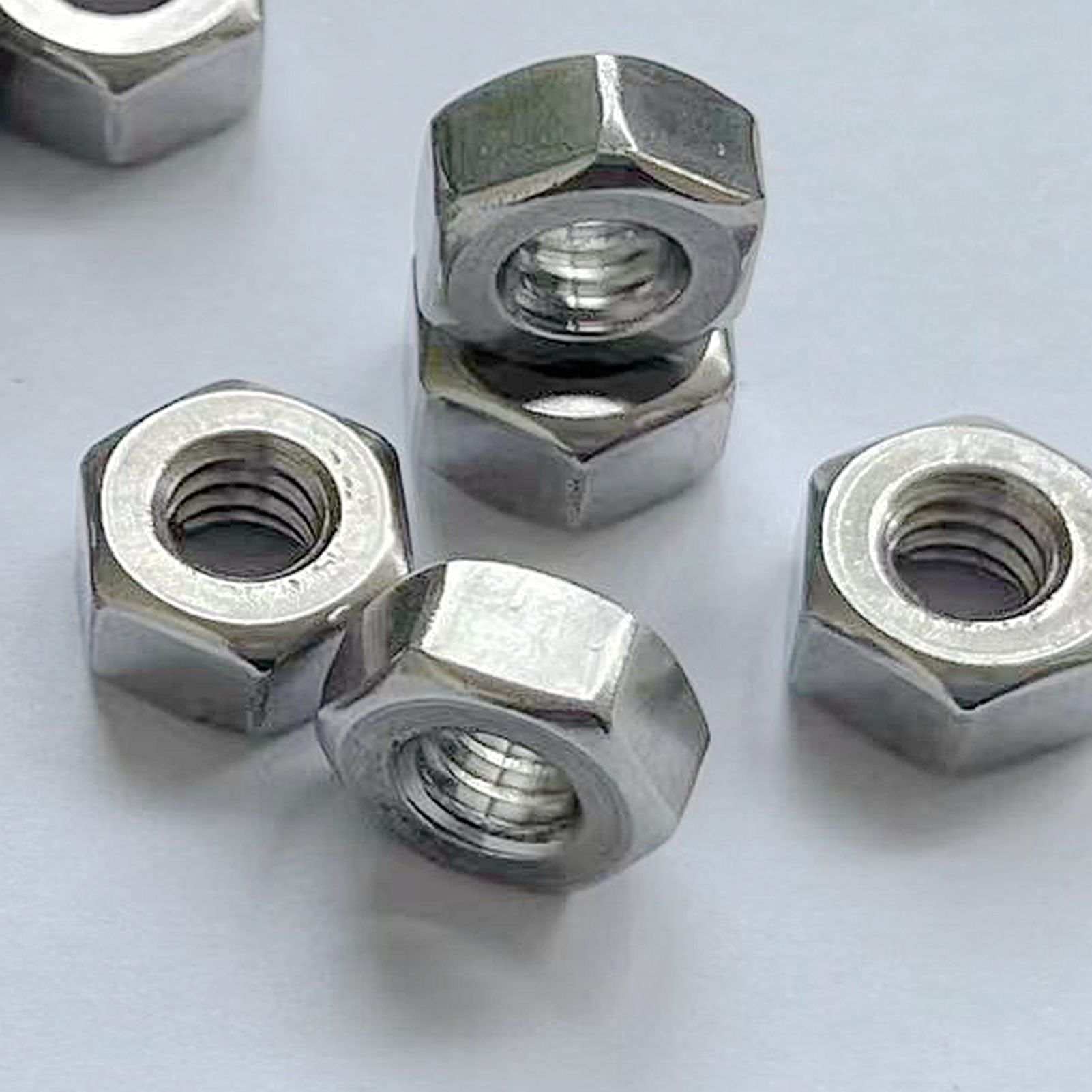 1/4"-20 hex nut, Stainless Steel 304 nut 1/4"-20, Stainless Steel 18-8 ...