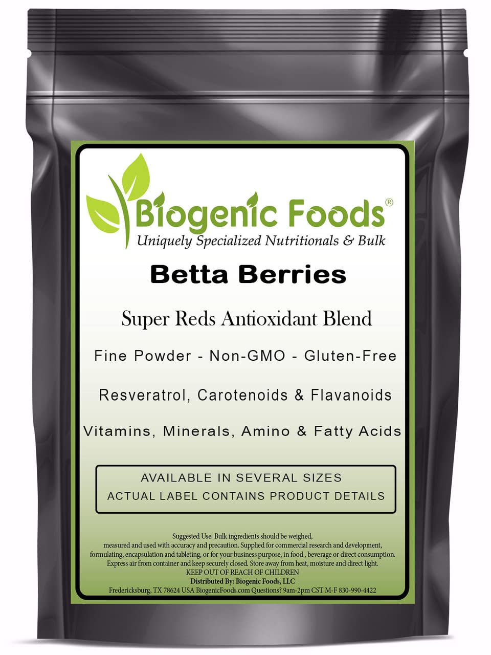 Amazon.com: Biogenic Foods Betta Berries™ Antioxidant Blend - Super Red ...