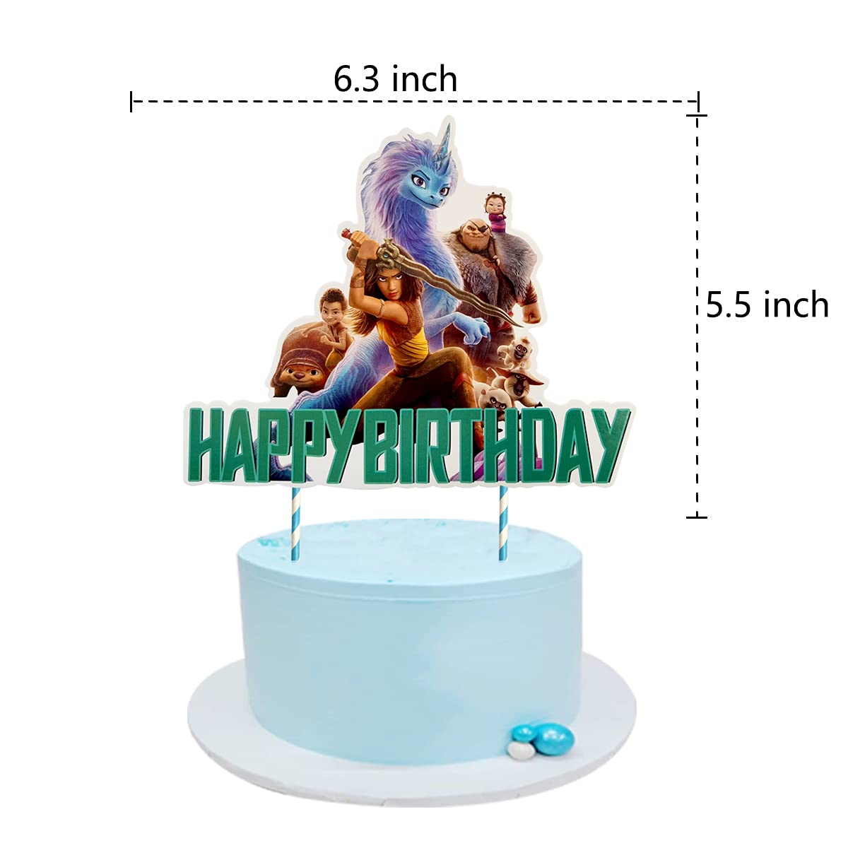 Buy Raya and The Last Dragon Birthday Party Supplies,Set Includes Happy ...