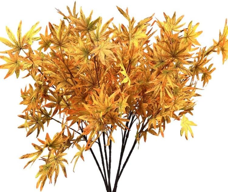 Amazon.com: BUMMRXY 7PCS Artificial Maple Leaves Branches, 31" Fake ...