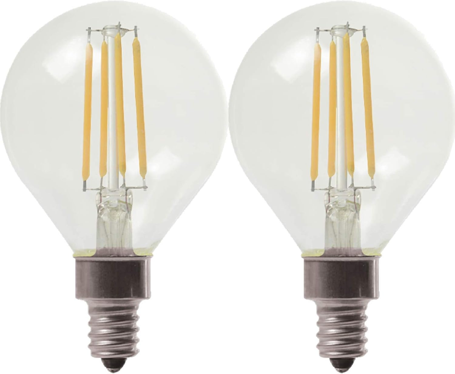 GE Refresh LED Light Bulbs, 40 Watt, Daylight, G16.5 Globe Bulbs, Small ...