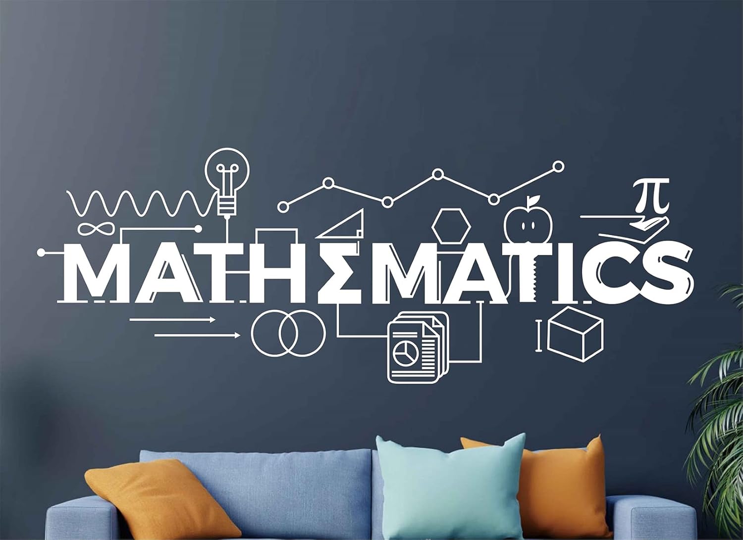 Amazon.com: Mathematics Quote Sign Wall Decals Math Classroom Decor ...