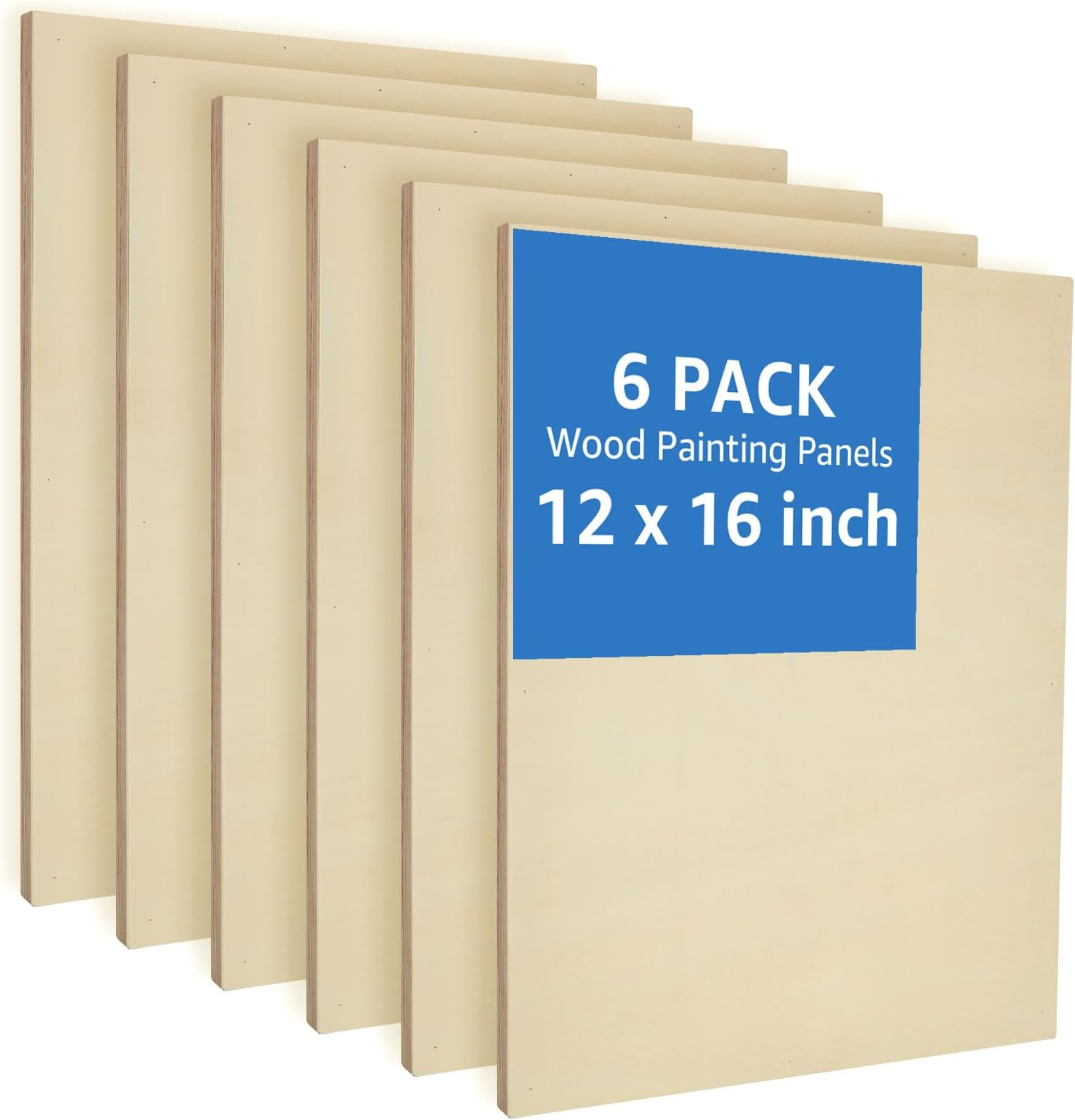 Amazon.com: ZOFORTY 6 Pack Wood Panels for Painting, 12 x 16 Inch ...