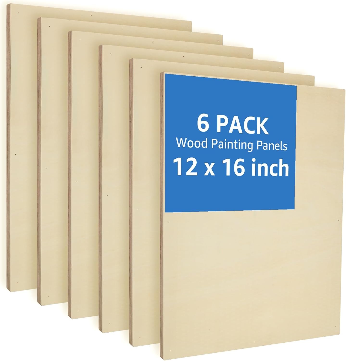 Amazon.com: ZOFORTY 6 Pack Wood Panels for Painting, 12 x 16 Inch ...