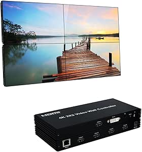 Video Wall Controller 2x2 | 4K@30Hz | Edge Masking | 2x2, 1x2, 1x3, 1x4 ...