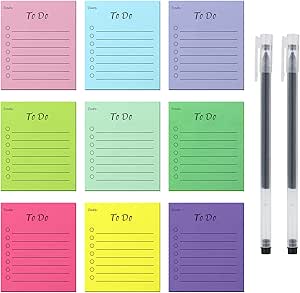 Amazon.com : 9 Stacks to do List Sticky Notes and 2pcs Writing Tools ...