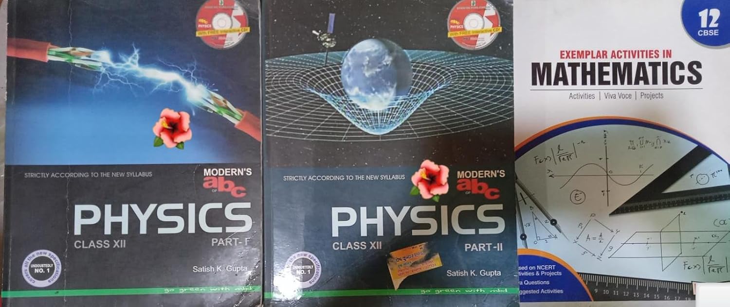 Modern's Abc Of Physics Part 1&2 Class 12 By Satish K Gupta & Esemplar Activities In Mathematics ...