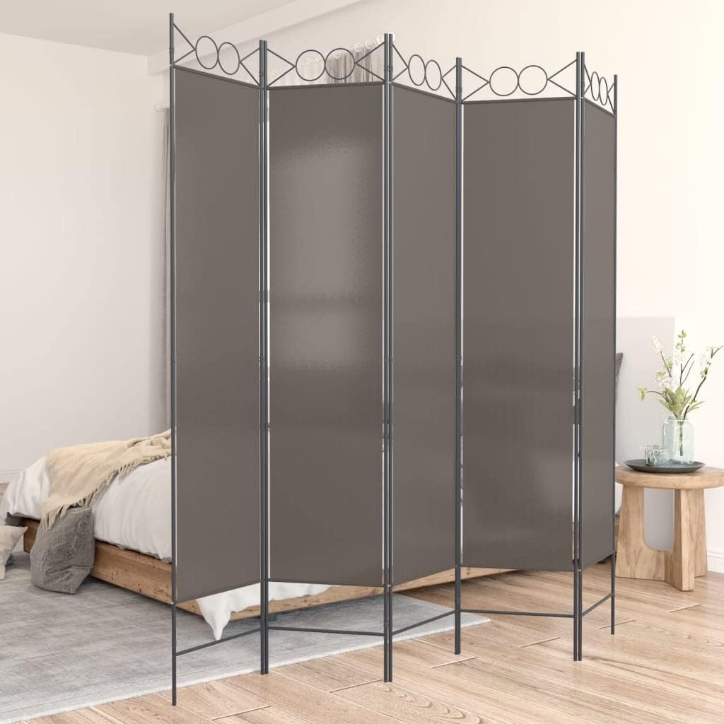 Amazon.com - 5-Panel Room Divider Anthracite Privacy Divider Room ...