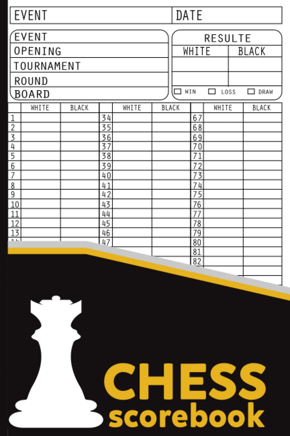 Chess Scorebook: Chess Scorebook, Chess Scorebook 100 Games and Sheets ...