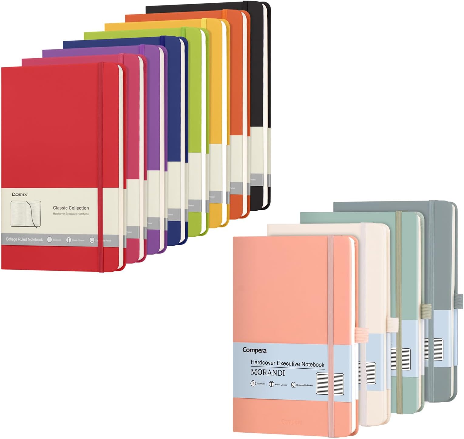 Amazon.com : Comix Lined Journal Notebooks Pack for Writing, 5.5 x 8.3 ...