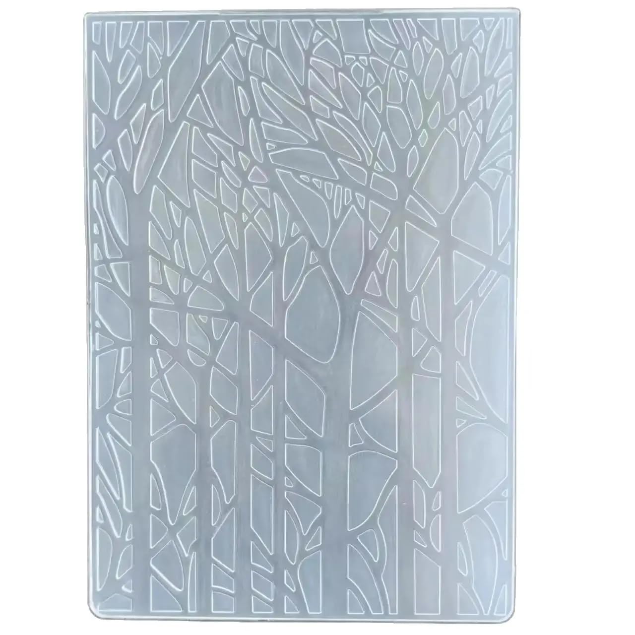 Amazon.com: NZJ Merry Christmas Forest Tree Plastic Embossing Folders ...