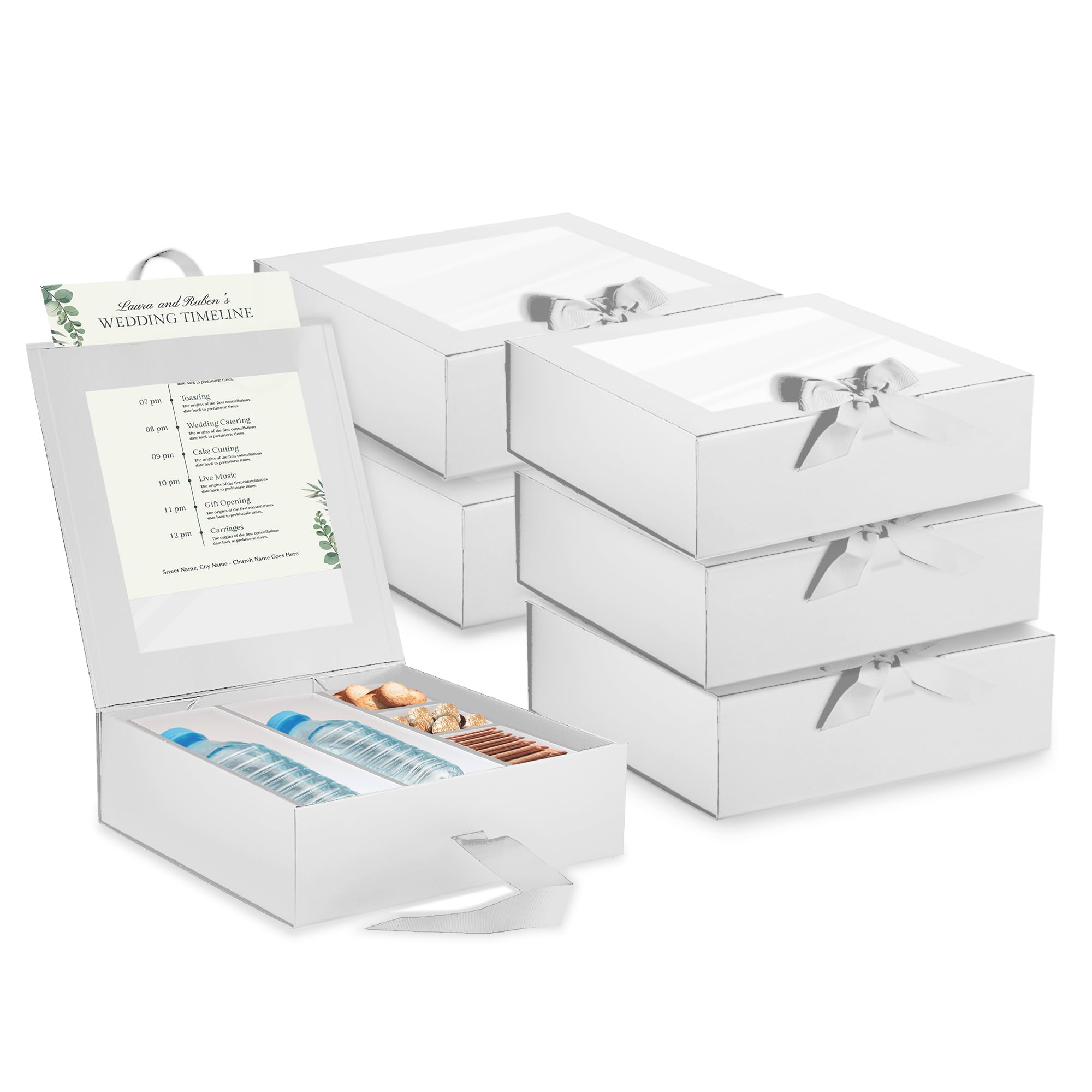 Amazon.com: Hammont Gift Boxes - Hostess Sectional Boxes -Food Grade ...