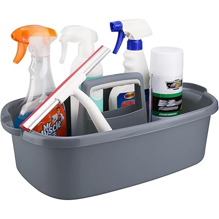 Amazon.com: Goderewild 2 Pack Multi-Purpose Plastic Cleaning Caddy with ...