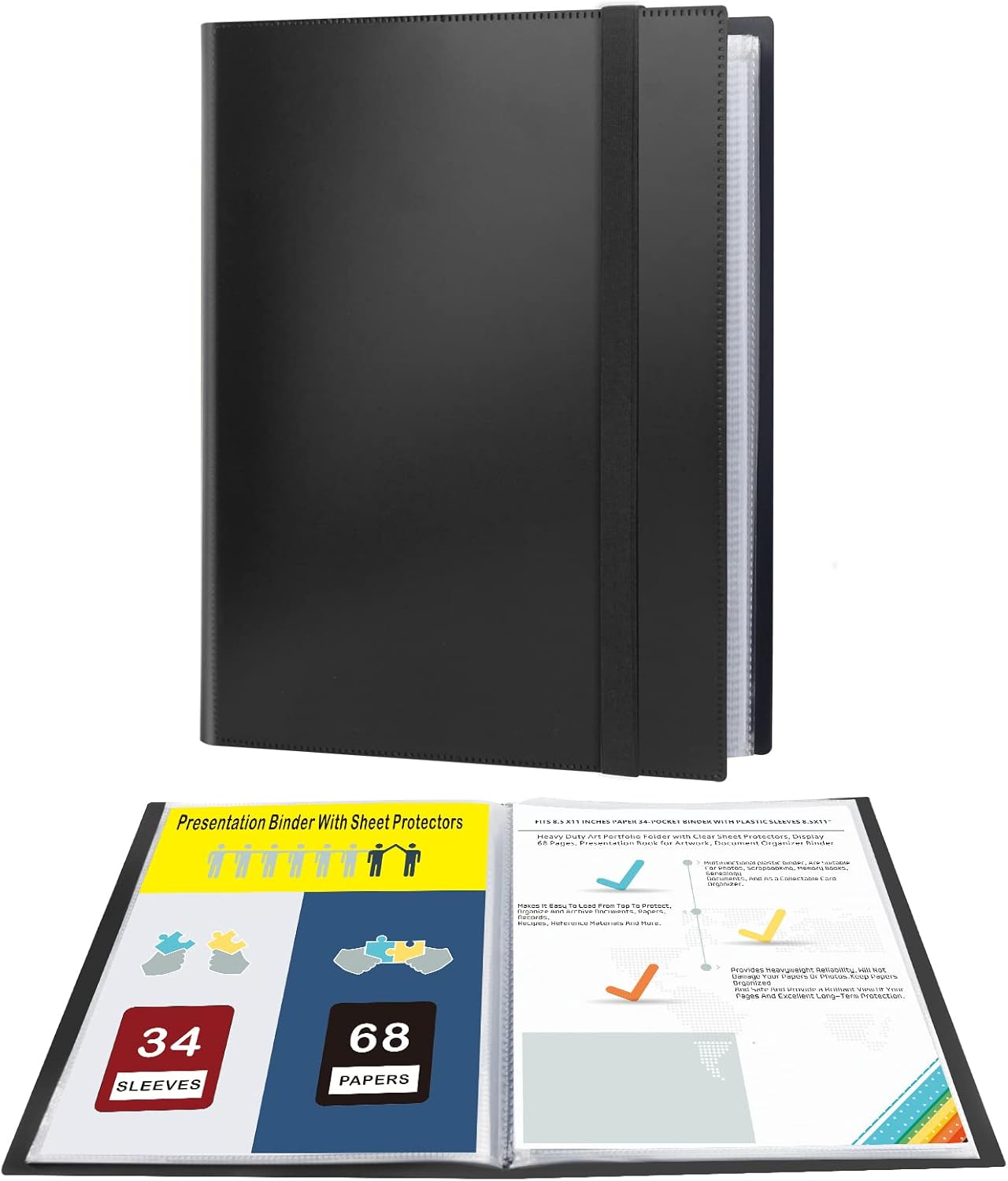 Buy Portfolio Binder - Presentation Book 8.5x11, Portfolio Book Folder ...