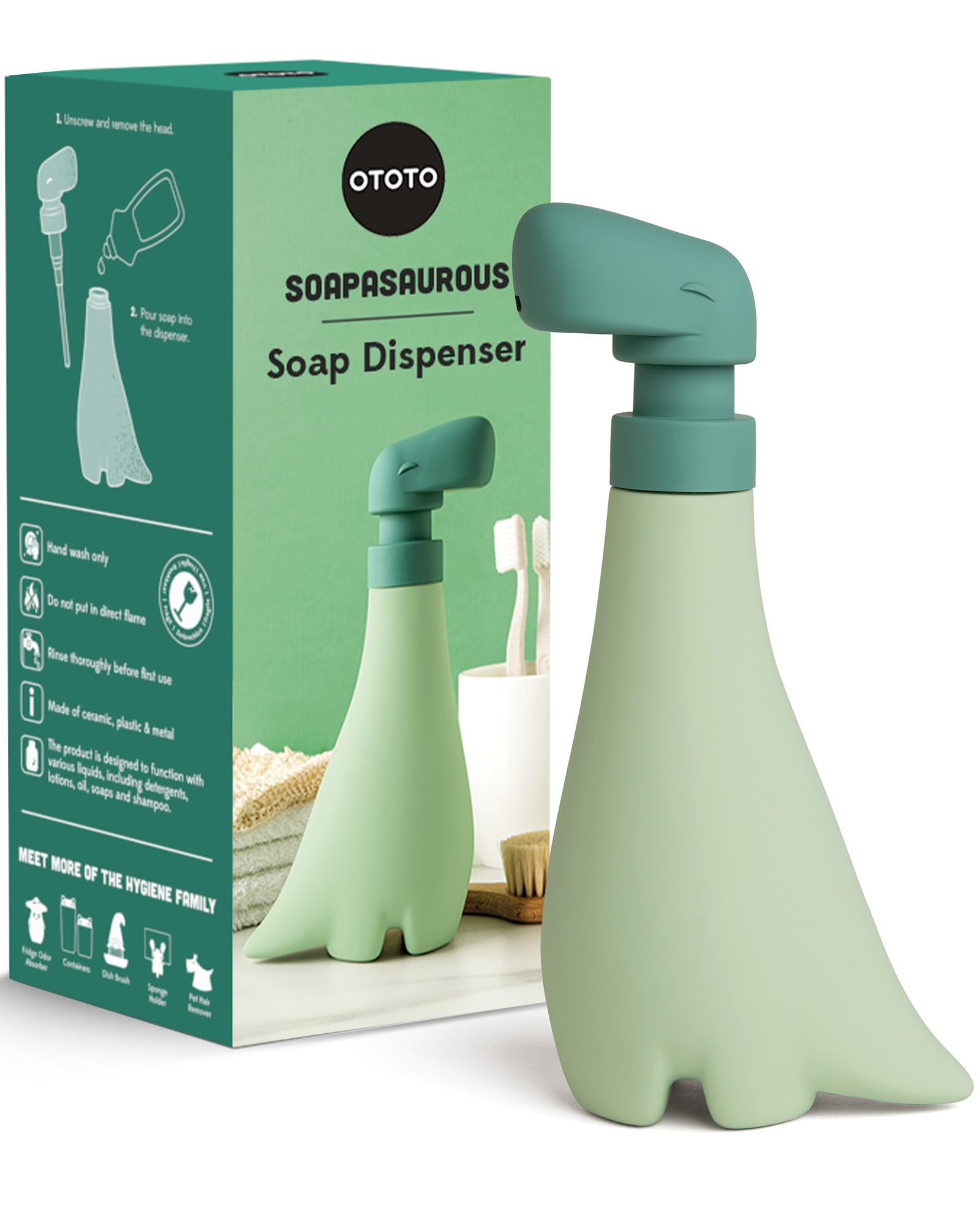 Amazon.com: OTOTO New Soapasaurous Dino Hand Soap Dispenser - Cute Soap ...