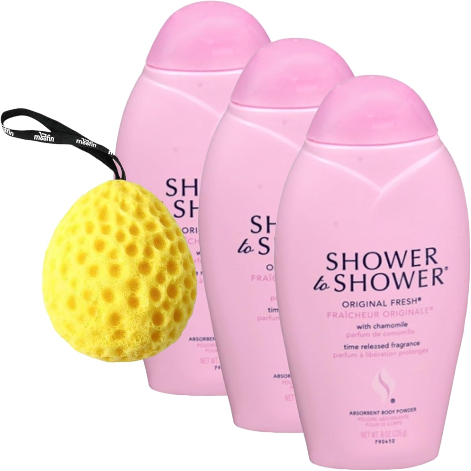 Amazon.com: Body Powder, Original Scent, 8 Oz, Bundled with Moofin Bath ...