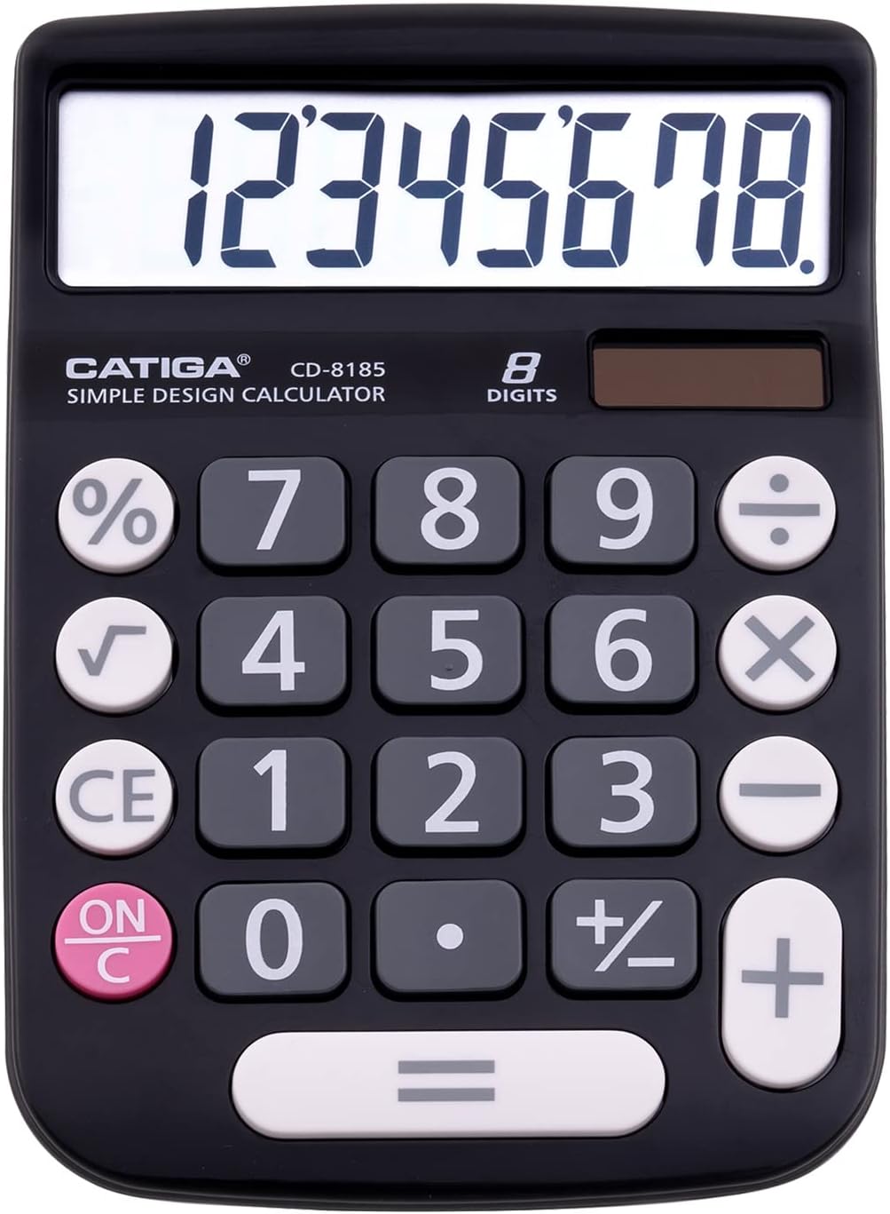 CATIGA Desktop Calculator 8 Digit with Solar Power and LCD Display, Big ...