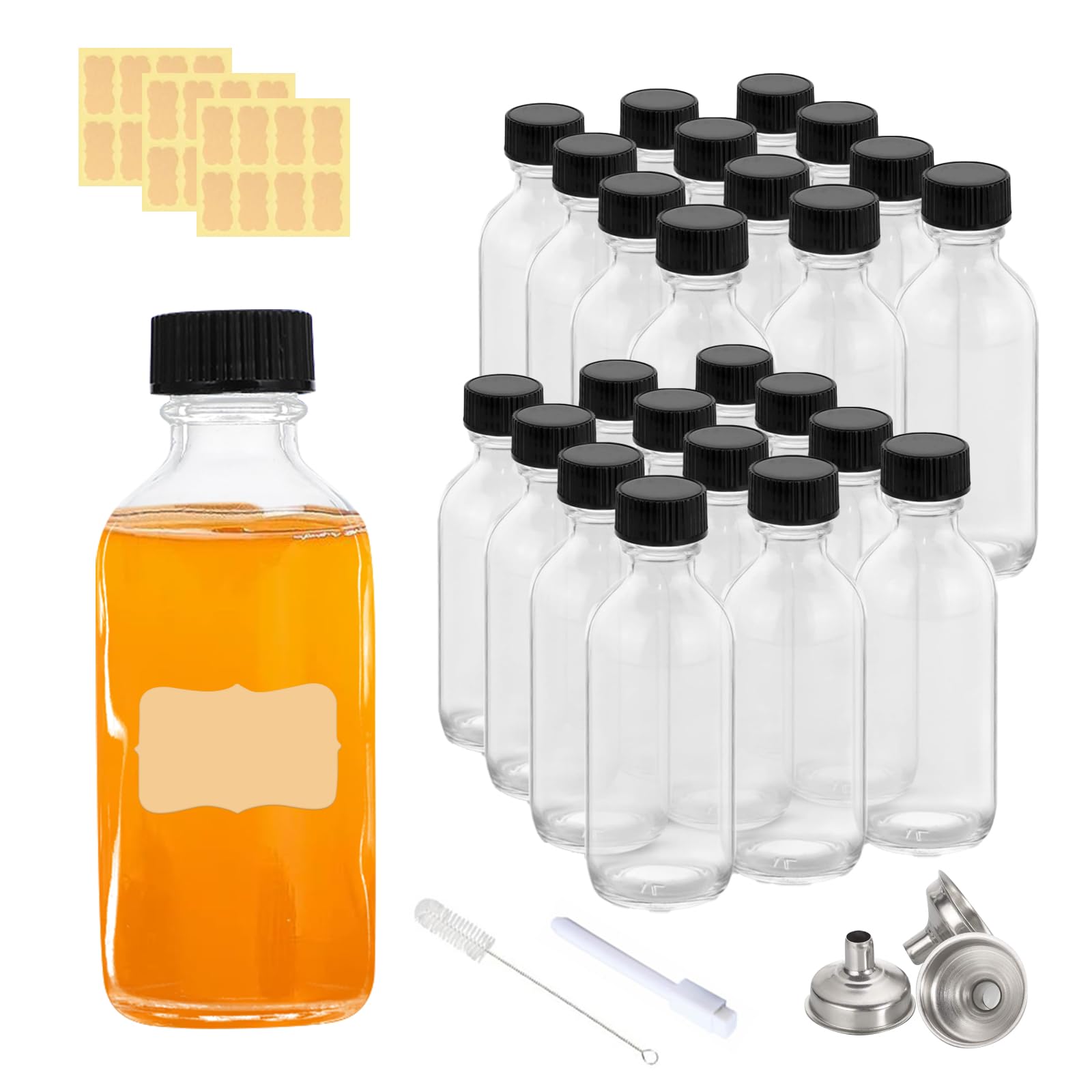 CHENGBAO 24 botellas de botellas de vidrio pequeñas,frascos de vidrio ...