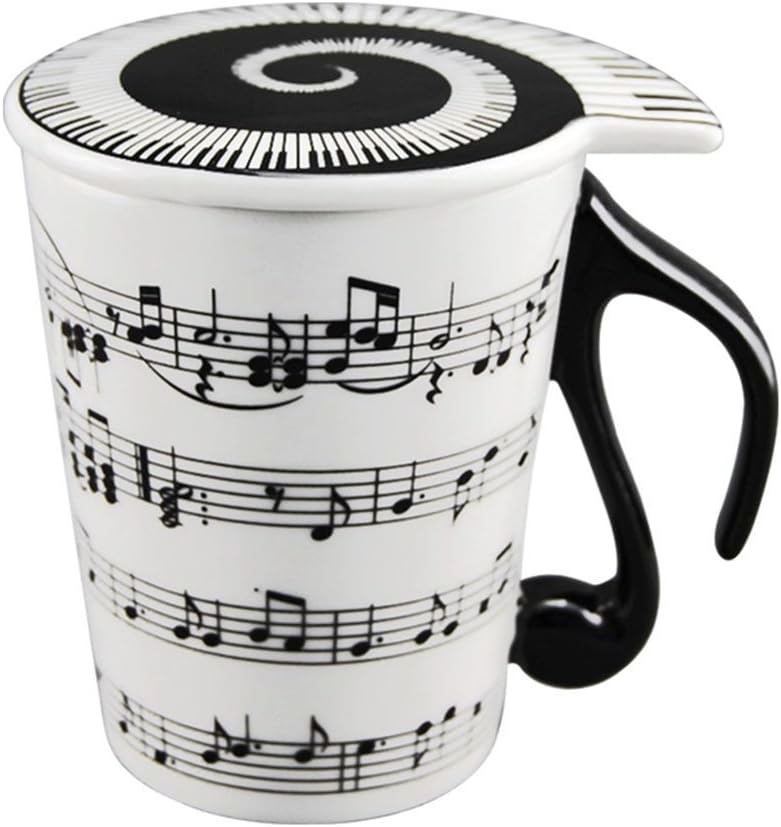 Amazon.com: BUYNEED 12.9 Oz Music Mug Musical Note Design Piano Handle ...