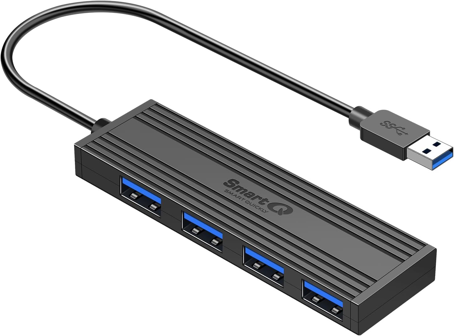 Amazon.com: SmartQ 4-Port USB 3.0 Hub, High-Speed Data Hub, USB Port ...