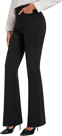 Safort Women's Bootcut Dress Pants Mid Waist Pull On Stretchy Flare ...