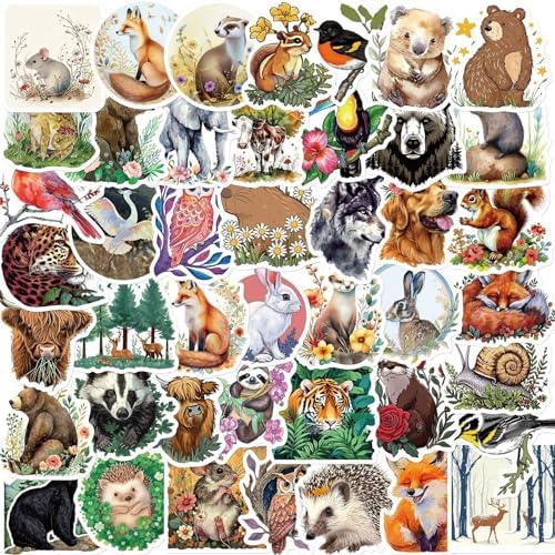 Amazon.com: 105PCS Woodland Animals Stickers Thanksgiving Stickers ...