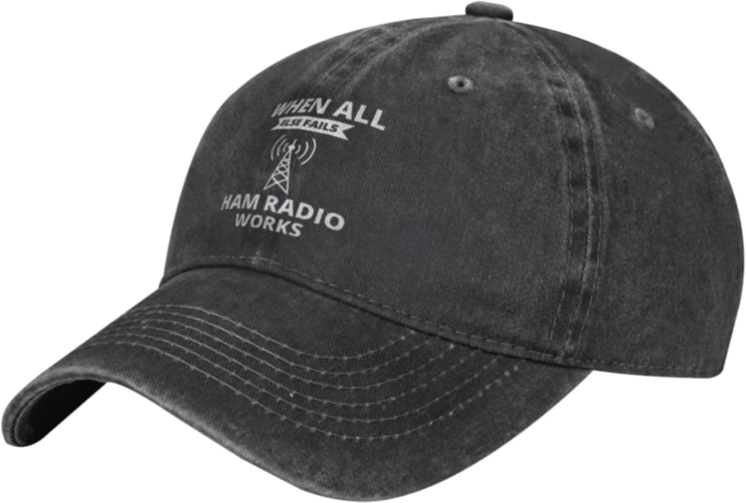 Unisex Cowboy Baseball Cap Ham Radio Operator Adjustable Trucker Cap ...