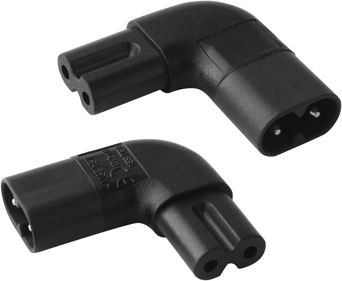 Amazon.com: LBSC IEC320 C7-C8 Right Angle AC Adapter, IEC 320 C7-C8 90 ...