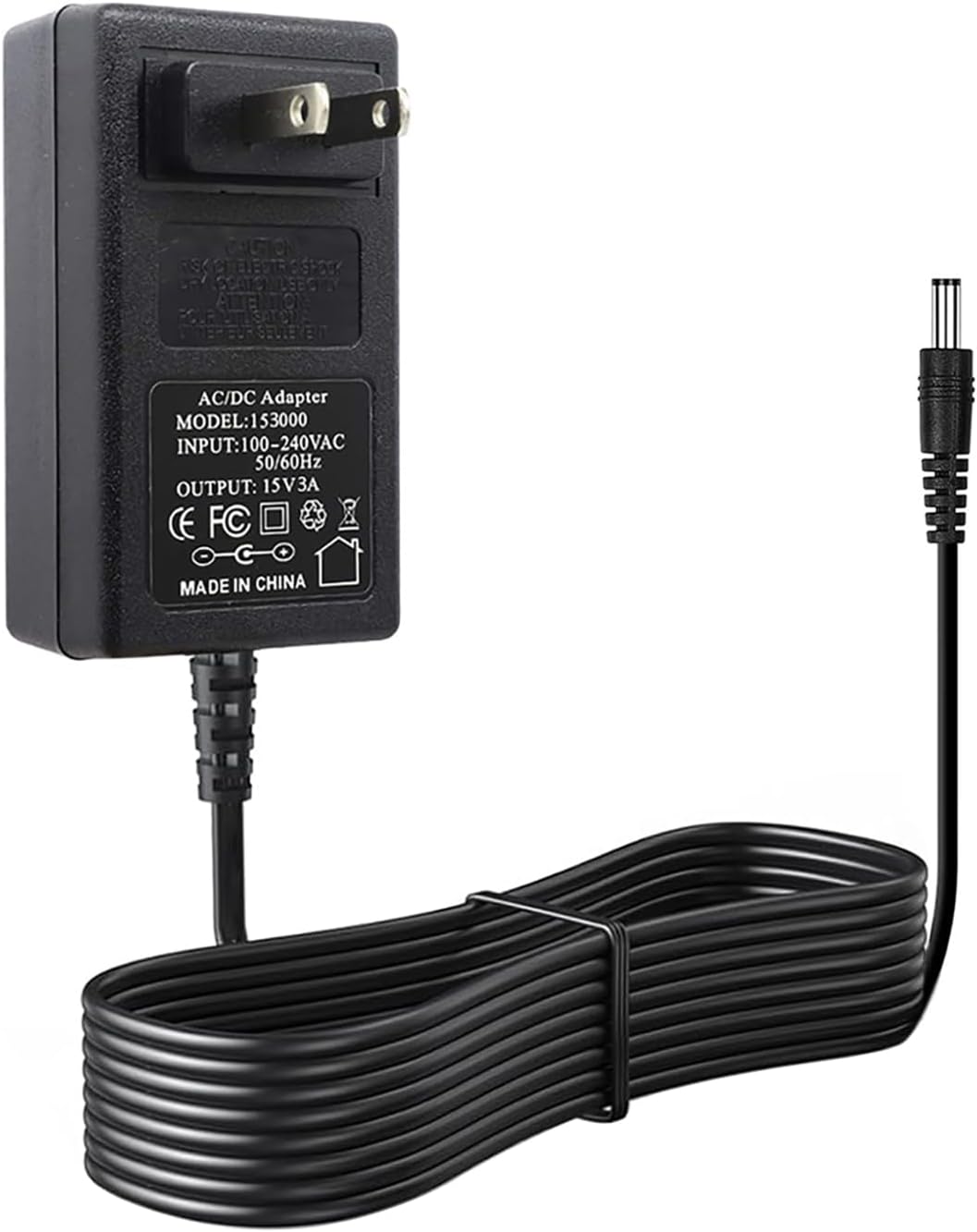 Amazon.com: 15V 3A 6FT Power Supply Adapter Charger Cable (Input AC ...
