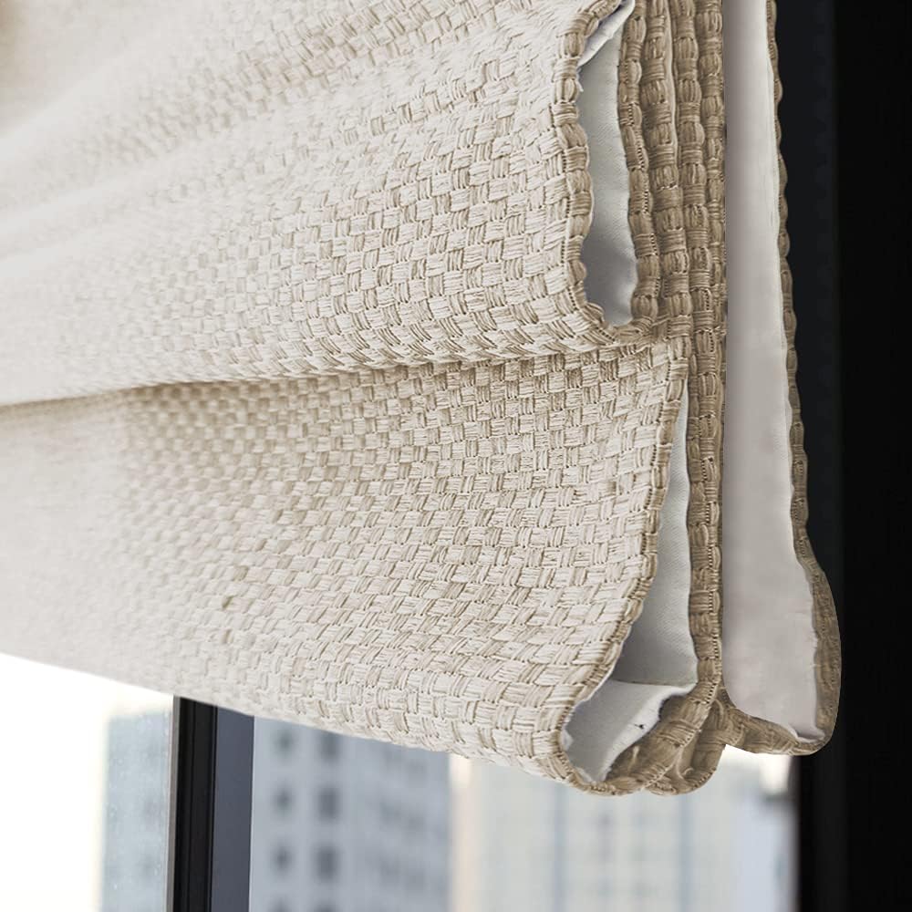 Amazon.com: WindowLady Cordless Roman Shades, Beige Premium Blackout ...