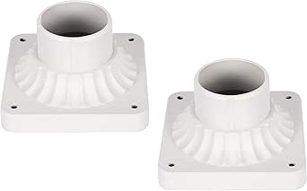 LIT-PaTH Outdoor Post Light Mounting Base, Pier Mount Base with White ...
