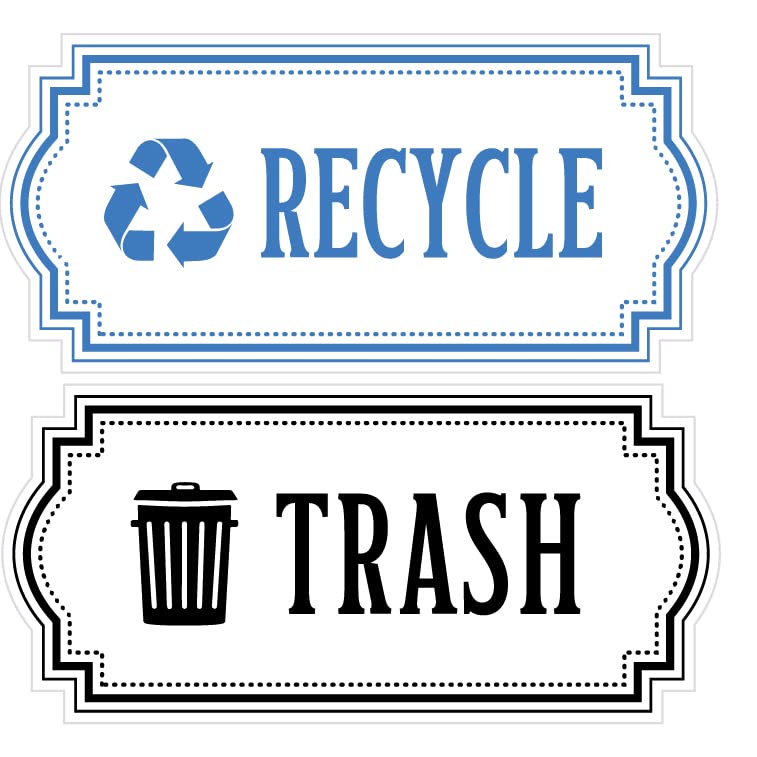 Amazon.com: Recycle and Trash Decal Sticker - Elegant Look for Trash ...