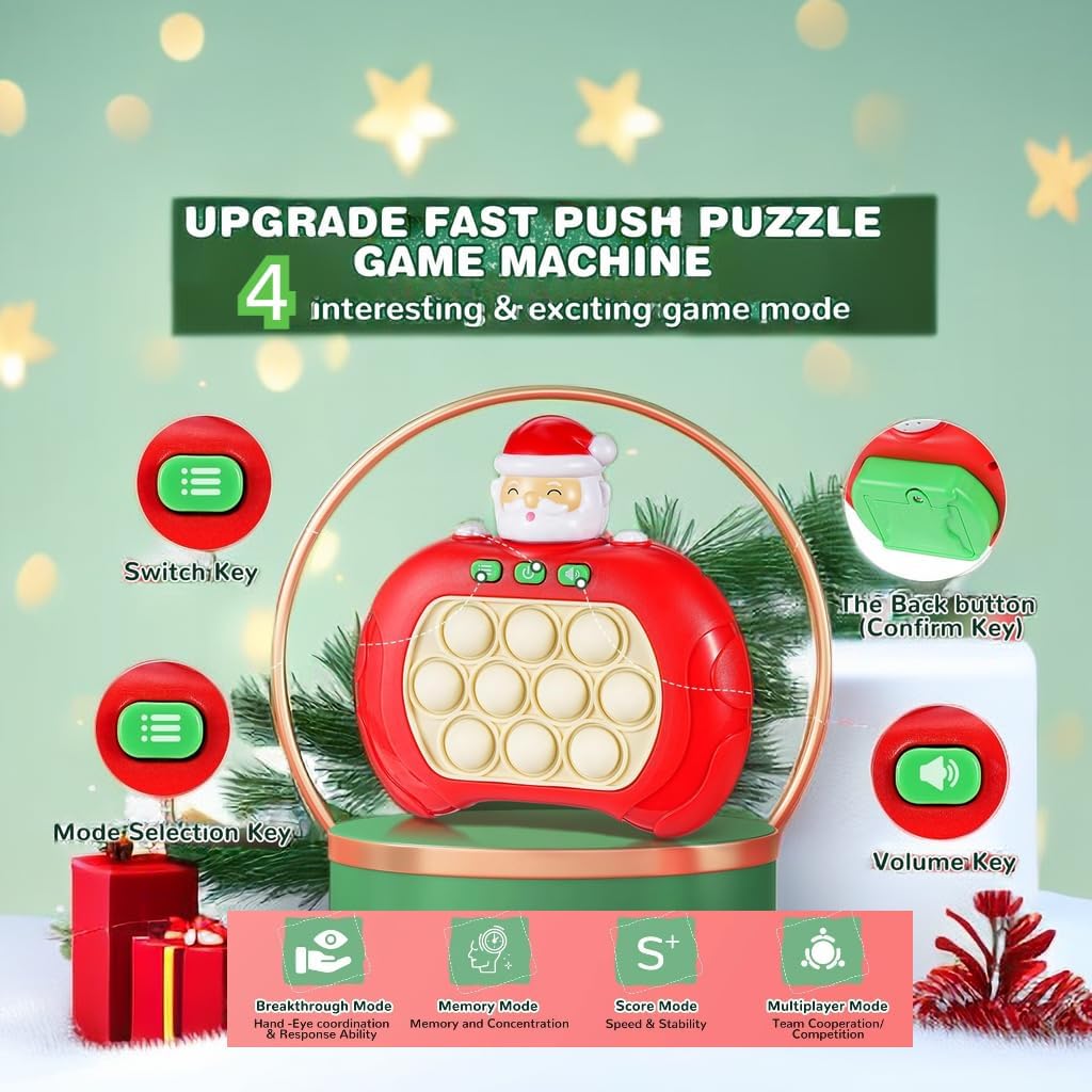 Fast Push Game,Push Game Fidget Toys,Handheld Game Console for Kids,4 ...