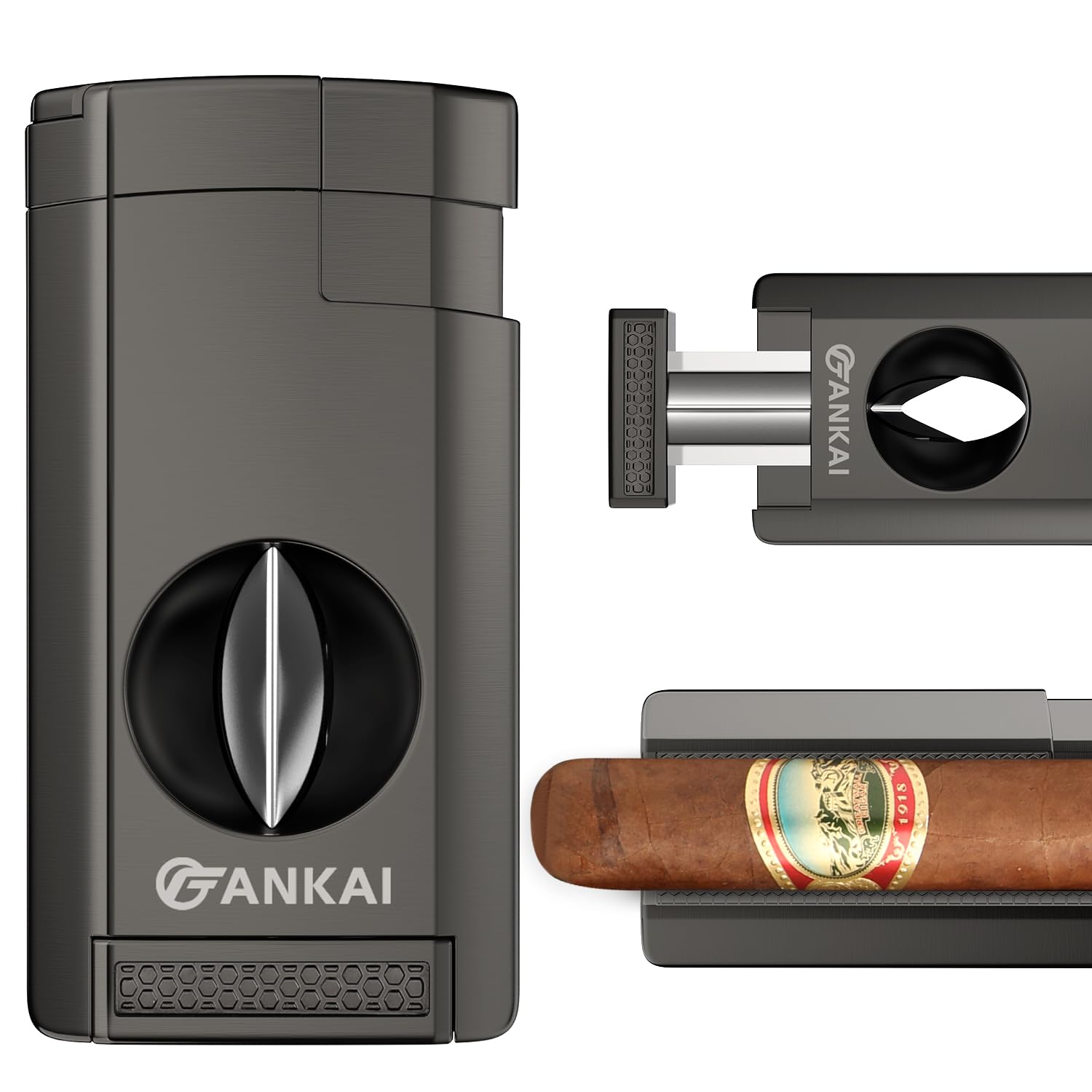 Amazon.com: FANKAI Cigar Lighter, Torch Lighter with Deep Cigar Cutter ...